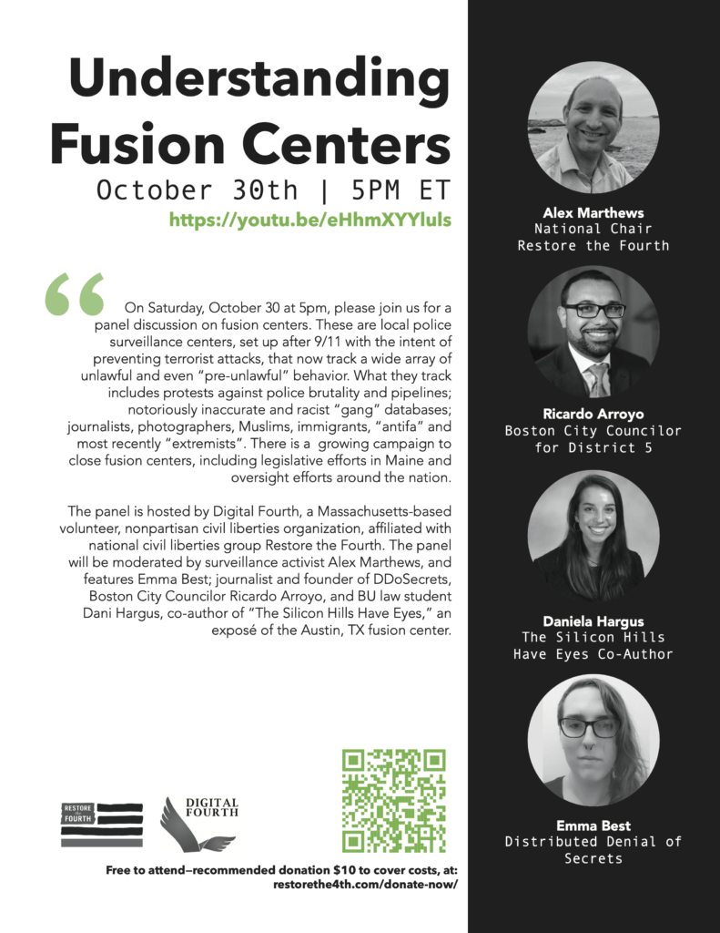 Understanding Fusion Centers - Restore the Fourth